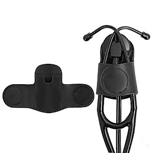 Mirfane Stethoscope Holder-Stethoscope Clip Hip Holder with Genuine Leather Stethoscope Holster for Littmann & Most Stethoscopes - Waist Belt/Scrubs/Pocket Clip for Physicians, Students, Nurses