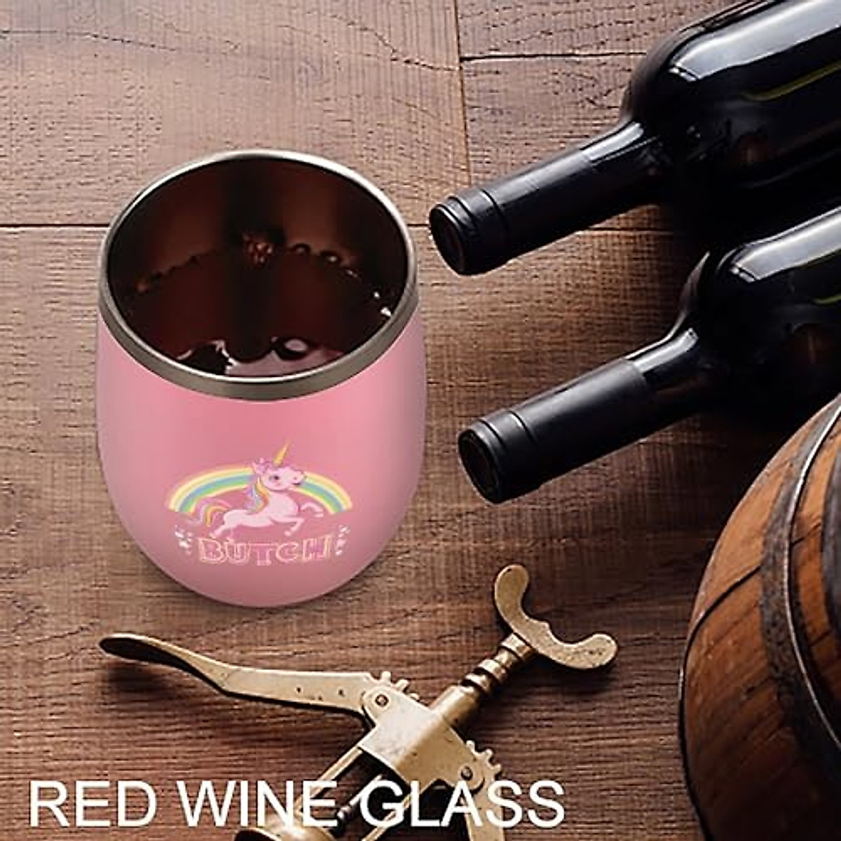 Butch Funny Wine Tumbler 12 Oz Stainless Steel Insulated Mug Double Wall Water Cup with Lid