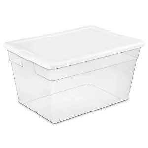 Storage Box, Clear, 56-Qt.