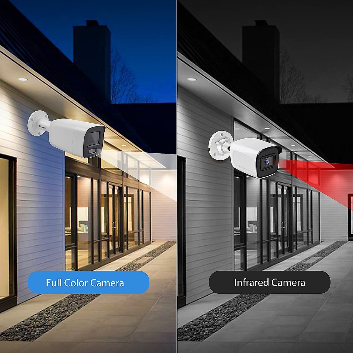 HIK-Tech US 4K(8MP) Outdoor ColorVu Bullet POE IP Camera DS-2CD2087G2-L(U)(2.8MM), 24/7 Colorful Imaging,Acusense Technology, Built-in Microphone