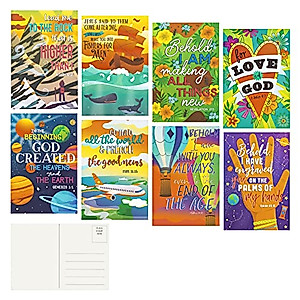 Faithful Finds Motivational and Inspirational Religious Postcards (4 x 6 In, 40 Count)