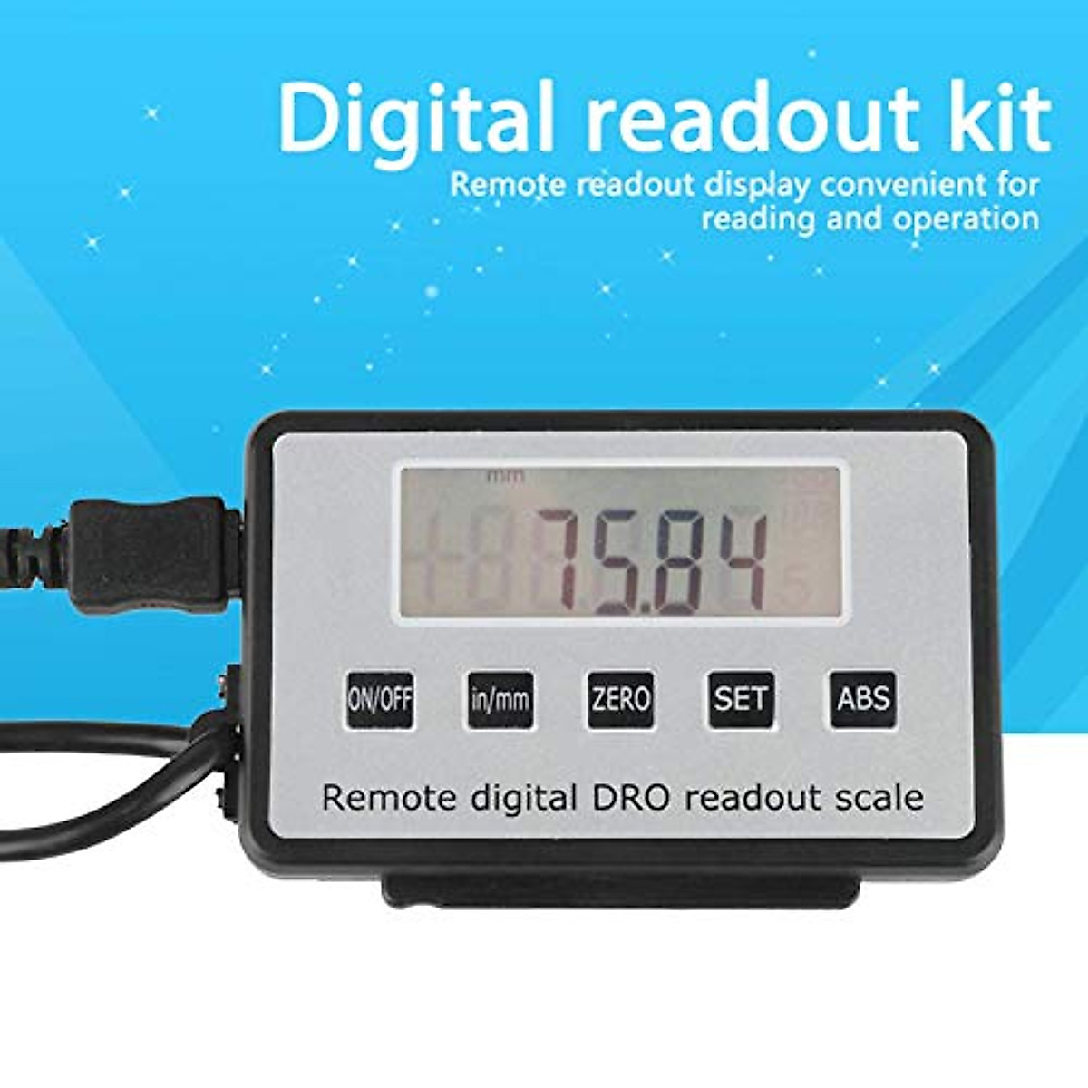 Digital Readout, 0-150mm Accurate Digital LCD Readout Scale for Milling Machines Lathes, Woodworking, Metalworking Machines