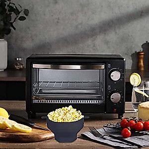 Micropop, Popcorn Silicone Bowl With Lid, Foldable Popcorn Popper Machine With Double Handle, Silicone Microwave Popcorn Popper, Popcorn Collapsible Bowl, Popcorn Maker For Office Small Kitchen