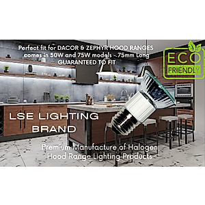 LSE Lighting jdr E27 Base Bulb for Dacor Hood 92348 120V 75W Halogen Replacement