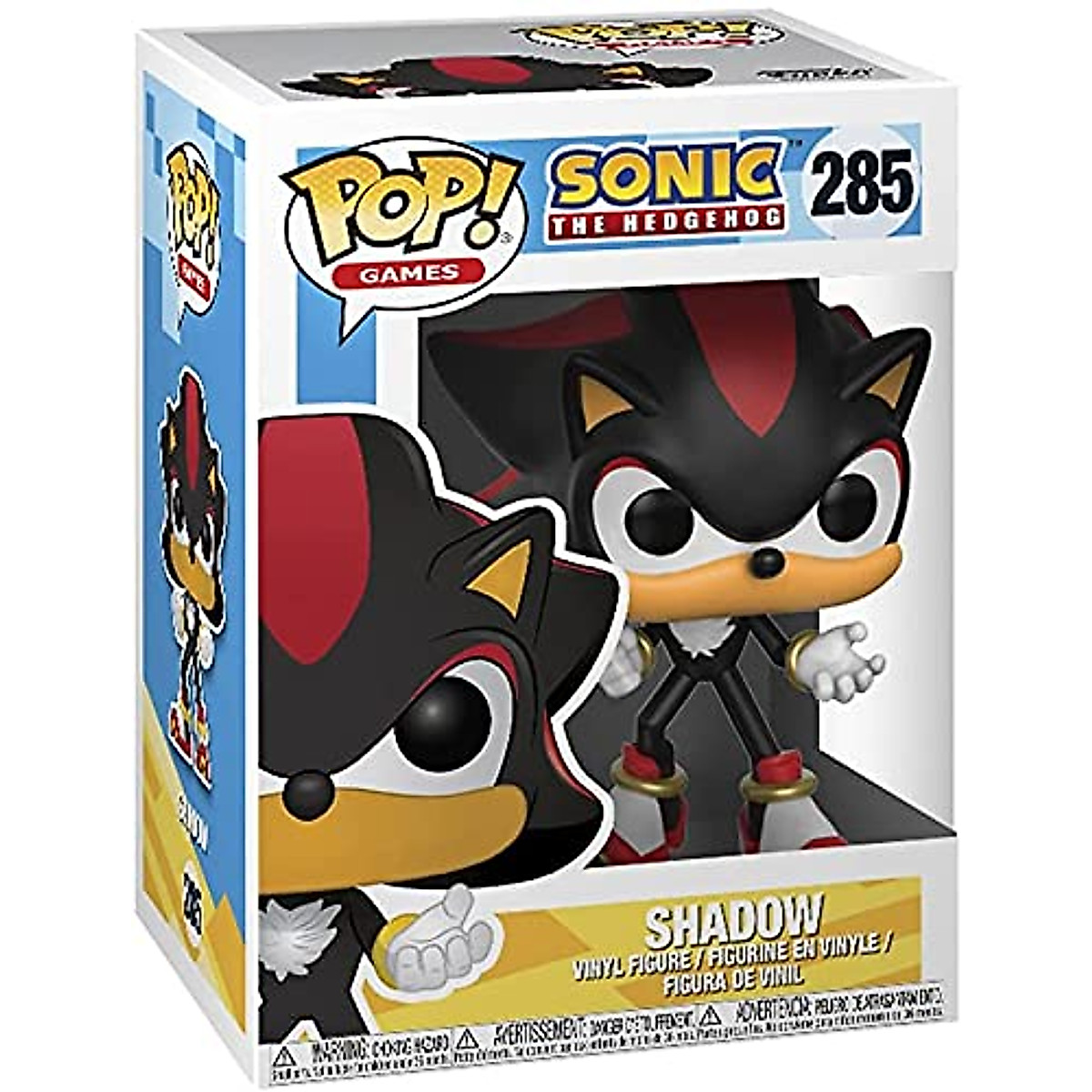 POP Sonic The Hedgehog - Shadow Funko Vinyl Figure (Bundled with Compatible Box Protector Case), Multicolor, 3.75 inches