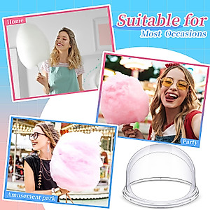 Zhehao 2 Pcs 21 Inch Cotton Candy Machine Cover Dome Bubble Cover Cotton Candy Machine Machine Accessories for Commercial Candy Floss Maker, Clear