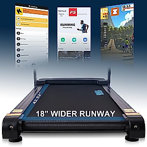 HUAGEED Treadmill for Home with 15% Auto Incline, 0.5-10 MPH Speed, Foldable Treadmills with APP, Speaker, 18" Wide Belt, 15 Programs, Smart Running Machine for Apartment Walking and Jogging, 2.5HP