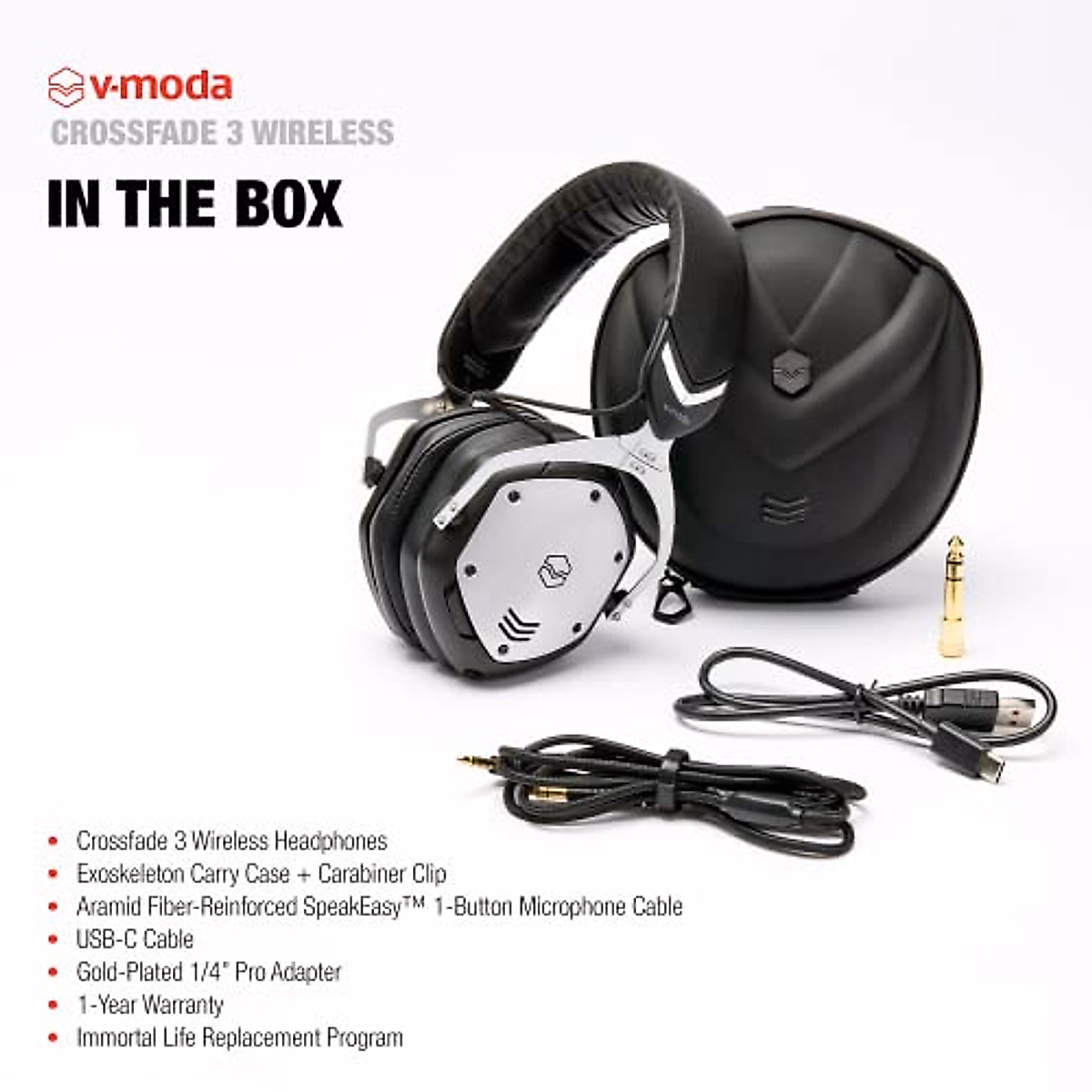 V-MODA Crossfade 3 Wireless, Matte Black