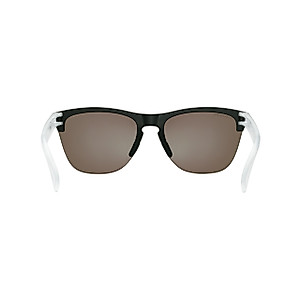 Oakley Frogskins Lite Sunglasses Matte Black/Matte Clear with Prizm Sapphire Lens 63mm