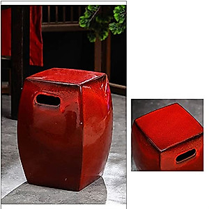 FAIRAH Retro Nostalgic Ceramic Stool, Chinese Ceramic Stool, Shoe Changing Stool, for Study, Living Room (Color : Green)