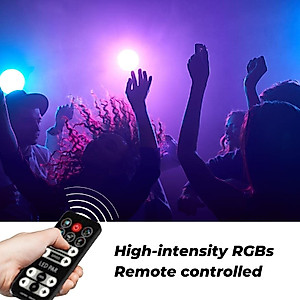 MUSYSIC LED RGB Dj Light with Stand, 4 Par Powerhouse GigBar for Parties, Concerts, and Light Shows, Lighting Package w/Stage Light Stand - MU-L31F