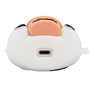 Mouzor Cute Airpods Case, Airpods 2 Case, Boba Tea Cow Funny 3D Cartoon Animal Case, Soft PVC Full Protection Shockproof Charging Case Cover with Carabiner for Airpods 1st Generation, 2nd Generation