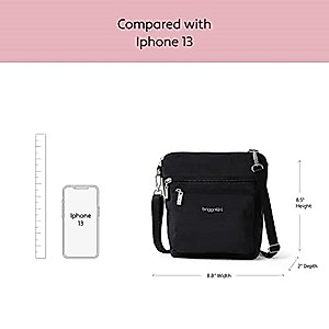 Baggallini womens Modern Pocket Crossbody, Black, One Size US
