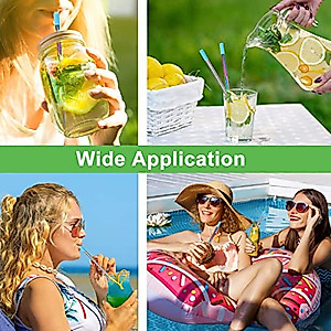 Kynup Reusable Straws, 4Pack Collapsible Portable Foldable Metal Straw Stainless Steel Drinking Travel Telescopic Straw with Case, Cleaning Brushes, Keychain Gifts (Blue-Black- Rose Gold-Silver)