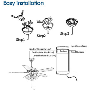 Lighting Groups 42" Invisible Crystal Black Ceiling Fans with 5 Light Bulbs Remote Control 4 Retractable Blades Bedroom Diningroom Fan Chandelier Indoor Ceiling Light Kits with Fans (42 Inch, Black F)