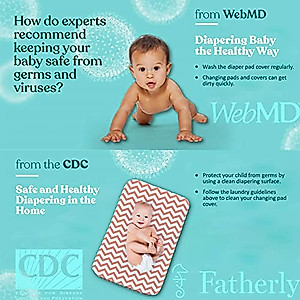 Lessy Messy Baby Changing Pad Cover - The Only Portable Changing Pad for Baby That is Leak-Proof and Baby Travel Changing Table Pads Safe for The Washer and Dryer (Blue)