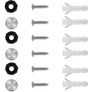 Dianoo 24CM Wine Glass Rack Under Cabinet Black, Stemware Rack, Wire Hanging Rack, Wine Glass Holder With Screws, 3 Rows