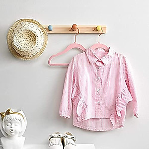 TIMMY Baby Velvet Hangers Non-Slip Baby Clothes Hangers, 11.8” Inch 50 Pack Space Saving Childrens Hangers -360° Swivel Rose Gold Hook, Strong & Durable Infant/Toddler Pink Hangers