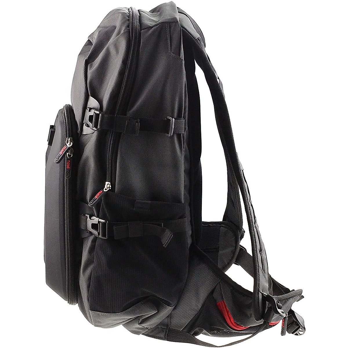 Navitech Action Camera Backpack & Red Storage Case with Integrated Chest Strap - Compatible with DragonTouch Vision 3 Pro Action Camera