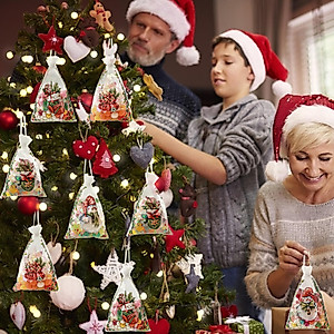 50 Pack Christmas Organza Bags 4x6 inches Christmas Mesh Drawstring Small Gift Bags Christmas Goodie Candy Bags for Holiday Party Favors Decoration