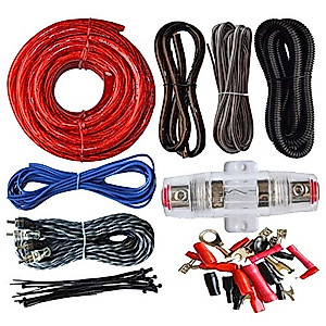 SoundBox 4 Gauge Amp Kit Amplifier Install Wiring & 2.5 Farad Digital Capacitor, 2300W Peak