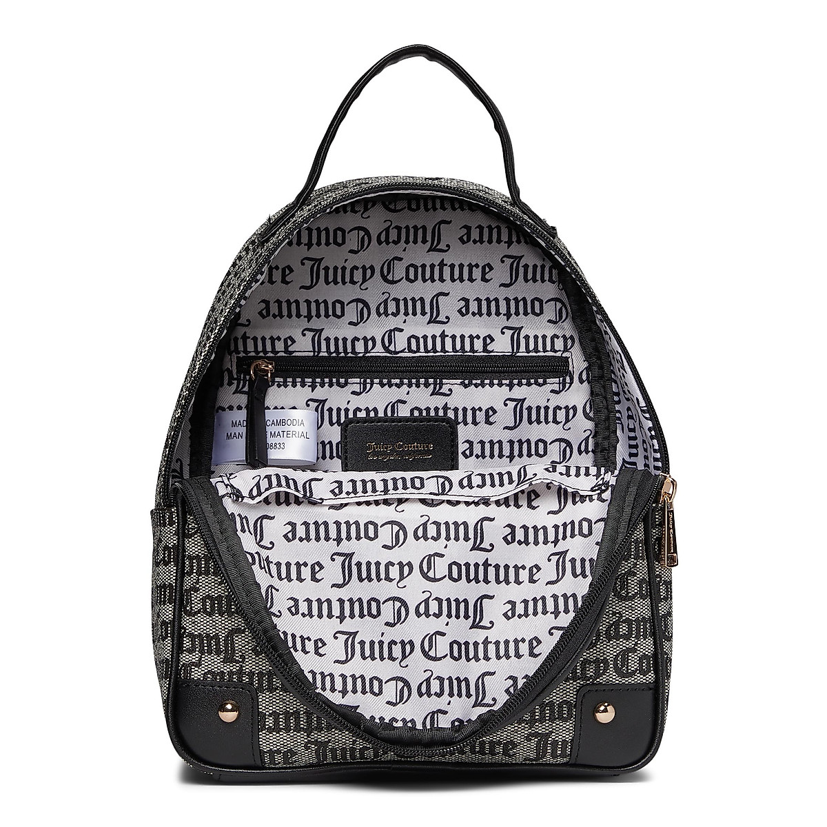 Juicy Couture Pullout Pouch Backpack Black/Beige One Size
