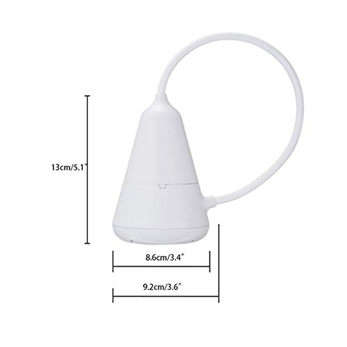 Eye-Caring Portable Charging Desk Lamp Metal Hose Touch Stepless Dimming Memory Function Night Light for Learning and Reading Office lamp (Color : Black)