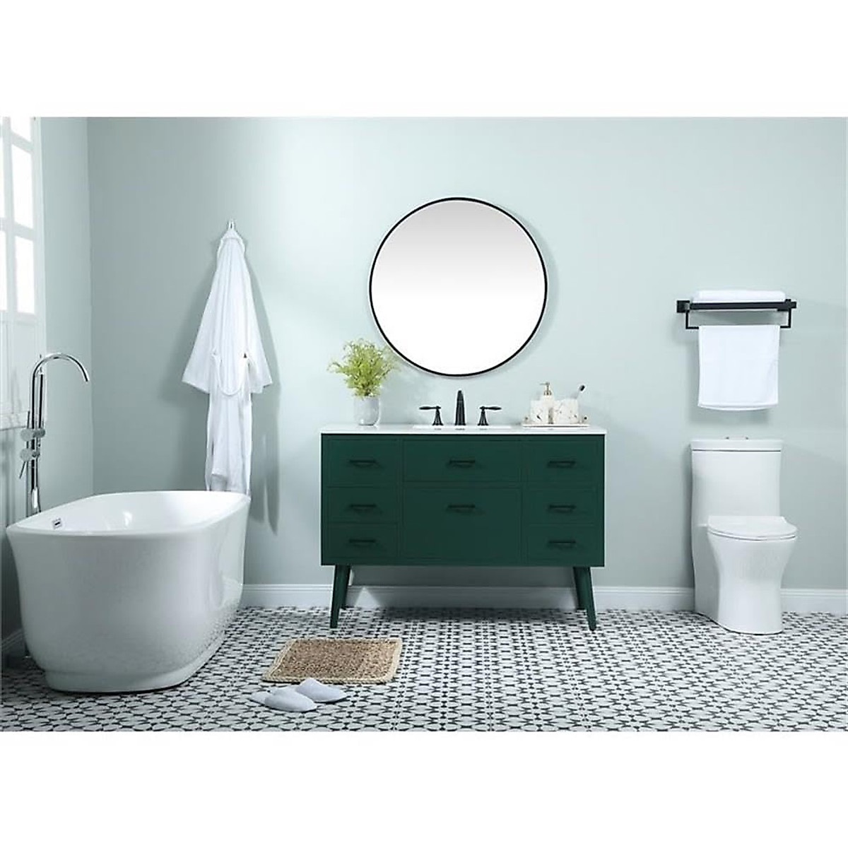 Elegant Kitchen and Bath 48 inch Bathroom Vanity Cabinet - Green