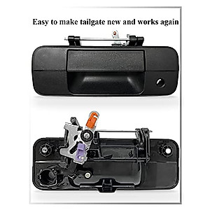 SYOAUTO Tailgate Handle for 2007-2013 Toyota Tundra Liftgate Latch Handle with Keyhole Replaces# 69090-0C040, 690900C040, 81213
