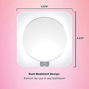 Conair Reflections LED Lighted Spot Makeup Mirror, 12x Magnification