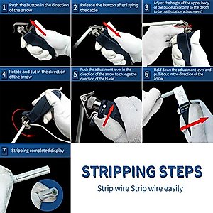 stedi Round Cable Stripper, With Adjustable Cutting Depth, for Fast and Precise Jacket Removal Cable Stripper, Round Cable Slitter with Smooth Incision and No Damage to The Core, 0.18-1''