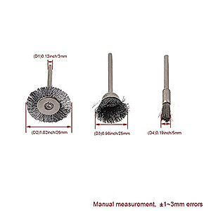 45PC Wire Brushes for Drill Set Stainless Steel Wheel Brushes Dremel Accessories for Rotary Tools - Grinding, Sanding, Polishing