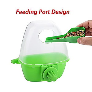 3 Pcs Small Bird Slot Feeder No Mess Cage Hanging Feeder Cup Plastic Food Feeding Box for Parakeet Budgies Cockatiel Lovebird Small Birds