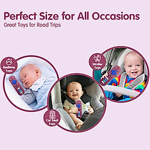 2Pack Teething Toys for Babies, Remote Control Shape Silicone Teether Toys,Baby Teethers for Toddlers Boys Girls (Black + Coral Color)