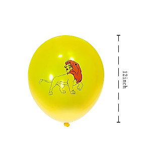 36 Pcs Lion King Latex Balloon，Lion King Balloons Party Decorations for Kids Baby Shower Birthday Party Supplies