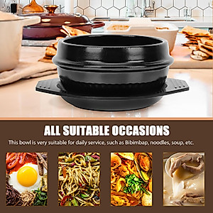 1pc Korean Miso Soup Pot Stew Pot Cookware Stew Pots Ceramic Cookware Korean Food Stew Pot Home Stove Pot Cooking Stew Pot Bibimbap Pot Ceramic Kitchenware Cooking Pot