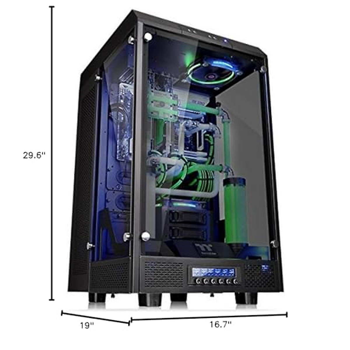 Thermaltake Tower 900 Black Edition Tempered Glass Fully Modular E-ATX Vertical Super Tower Computer Chassis CA-1H1-00F1WN-00