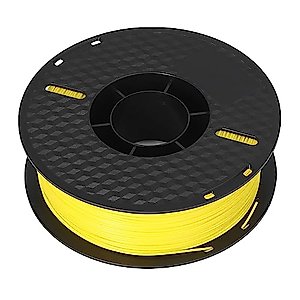 Kadimendium 3D Printer Filament, 1kg Spool 1.75mm PLA Print Filament Consumables Smokeless Low Shrinkage Good Adhesion for Industrial Devices(Yellow)