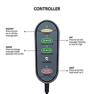 Comfier Heating Pad for Back Pain - Heat Belly Wrap Belt with Vibration Massage, Fast Heating Pads with Auto Shut Off, for Lumbar, Abdominal, Leg Cramps Arthritic Pain Relief, Gifts for Men Dad