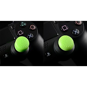Ambertown Pack of 8 pcs Analog Controller Gamepad Raised Antislip Thumb Stick Grips Thumbsticks Joystick Cap Cover for PS5, PS4, PS3, Switch Pro, Xbox one, Xbox 360, Wii U, PS2 Controller (Green)