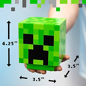 Paladone Minecraft Creeper Desk Light with Official Creeper Sounds, Handheld Night Light for Kids Room or Gamer Décor - Licensed Minecraft Gifts