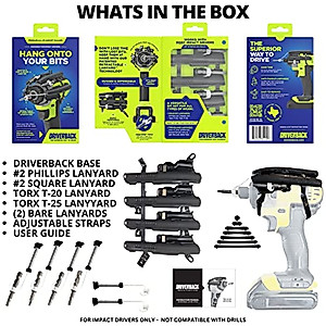Driverback Bit Holder| New Retractable Magnetic Bit Organizer for Your Impact Driver, Perfect Tool Accessory | Made in USA