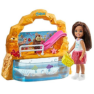 Barbie Club Chelsea Doll and Aquarium Playset, 6-inch Brunette, with Accessories