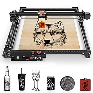 ORTUR 24V Laser Engraver 2 Pro-S2-LF, Laser Machine 5.5W Output Power, Laser Cutter for Metal and Wood 400 * 400mm (with Air Assist Nozzle)