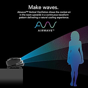 Vornado AXL Low-Profile Oscillating Fan with Remote, Adjustable Tilt, Modern Energy Efficient Vertical Fan, 5 Quiet Speeds, Touch Controls