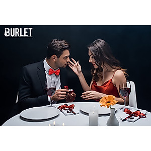 Burlet Bow Tie - Red Bow Tie - Bow Tie For Men - Bowtie Men - Silk Look