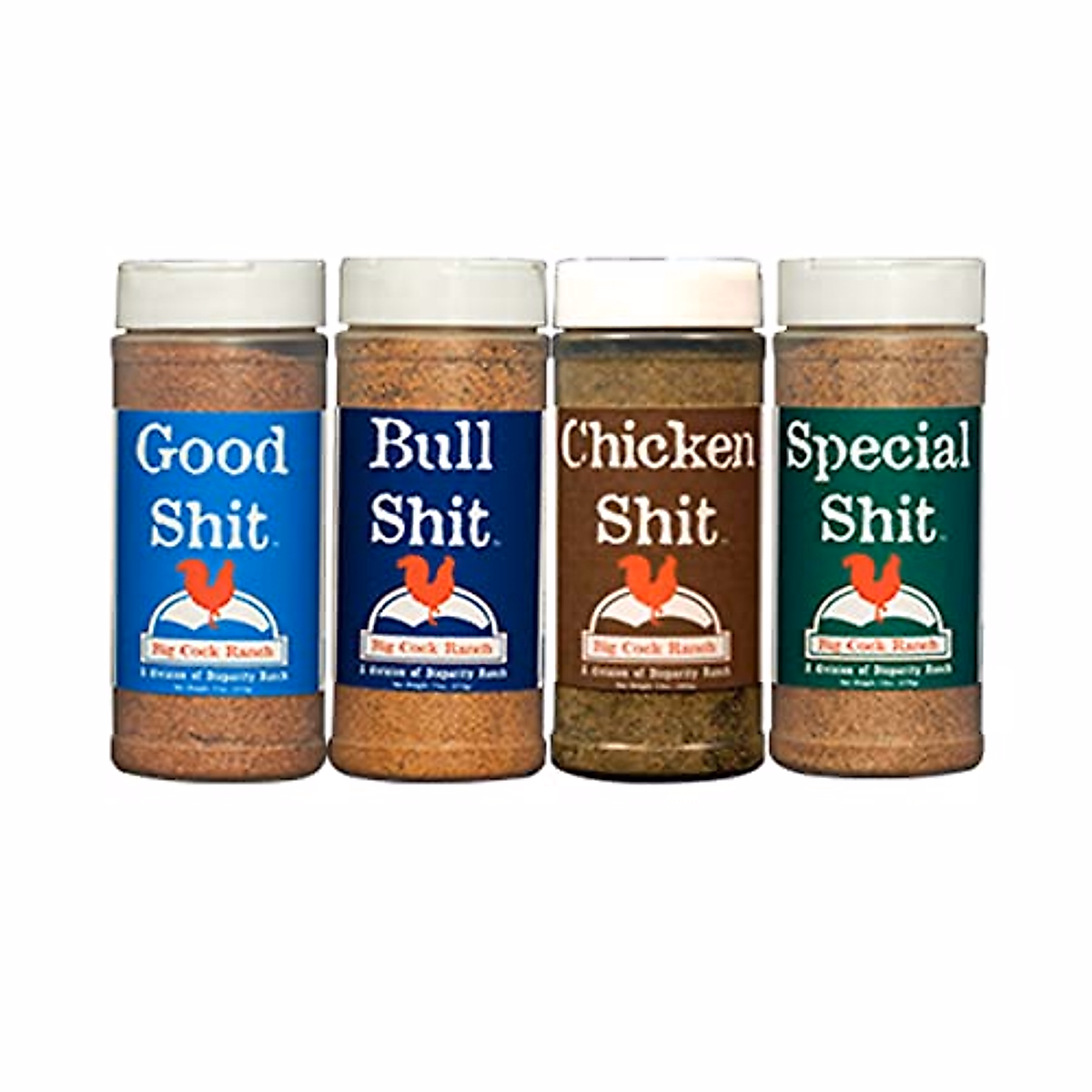 Big Cock Ranch Gourmet Seasoning Bundle All-Purpose Special 13oz, Bull for Steak, Good Sweet N' Salty 11oz and Chicken Gluten-Free and No MSG