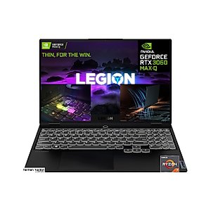 Lenovo New Legion Slim 7 15.6" Gaming Laptop - AMD Ryzen 7 5800H - NVIDIA GeForce RTX 3060 Max-Q - 16GB Memory, 1TB PCIe SSD - Ultra Light 1.9KG - 0.74" Thin - Long Battery Life - Aluminum Chassis