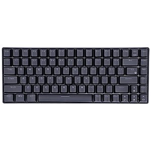 ASHATA TypeC Wired Gaming Keyboard, Portable 84 Keys Type‑C Backlight Gaming/Office Keyboard for PC/Laptop, Blue Switch (Black Blue axis Mixed Light)