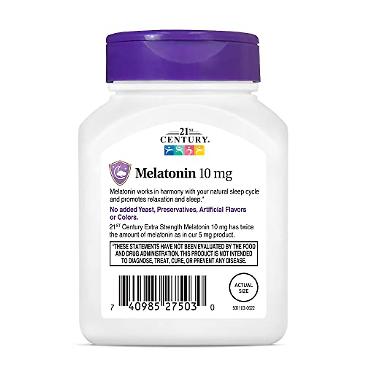 21st Century, Melatonin Quick Dissolve Tablets 10 mg, White, Cherry, 120 Count